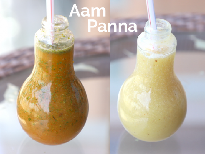 Aam panna recipe – Mango panna 2 ways – Yum Curry