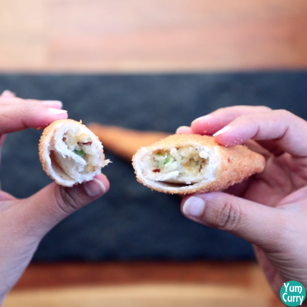 Crispy bread cones recipe – Yum Curry
