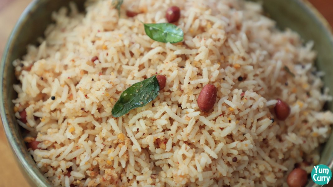 Peanut rice recipe - variety rice recipe - Yum curry.