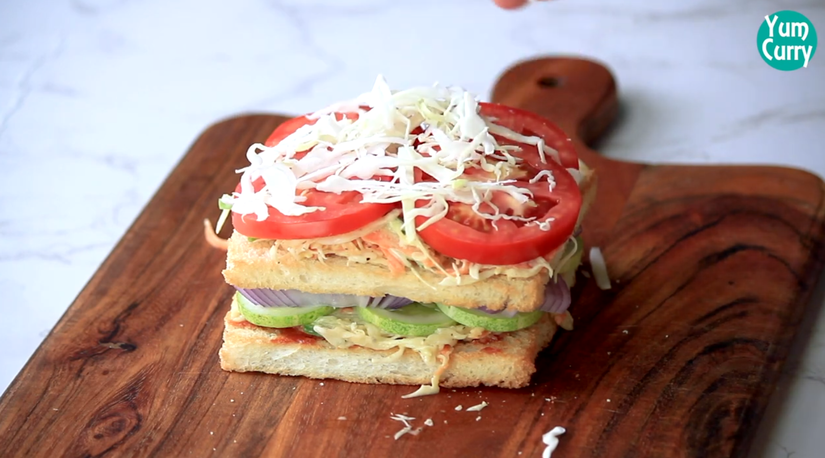 Veg club sandwich recipe – How to make club sandwich – Yum Curry